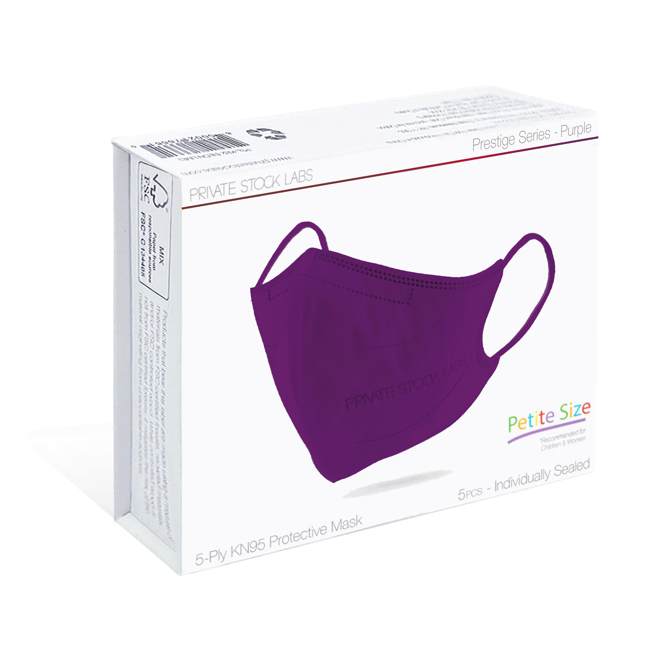 Petite KN95 Protective Mask - Prestige Series - Purple (Pack of 5 ...