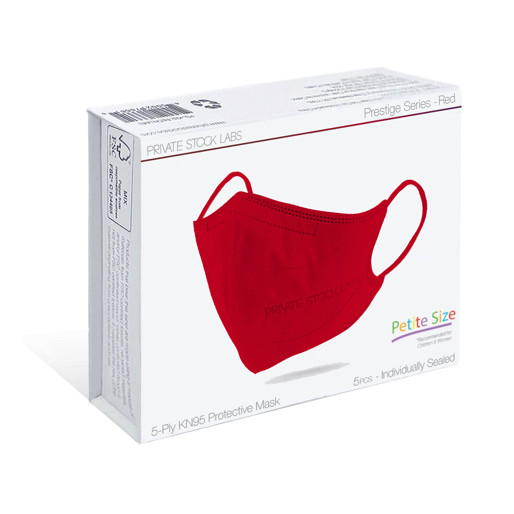 Petite KN95 Protective Mask - Prestige Series - Red (Pack of 5 ...