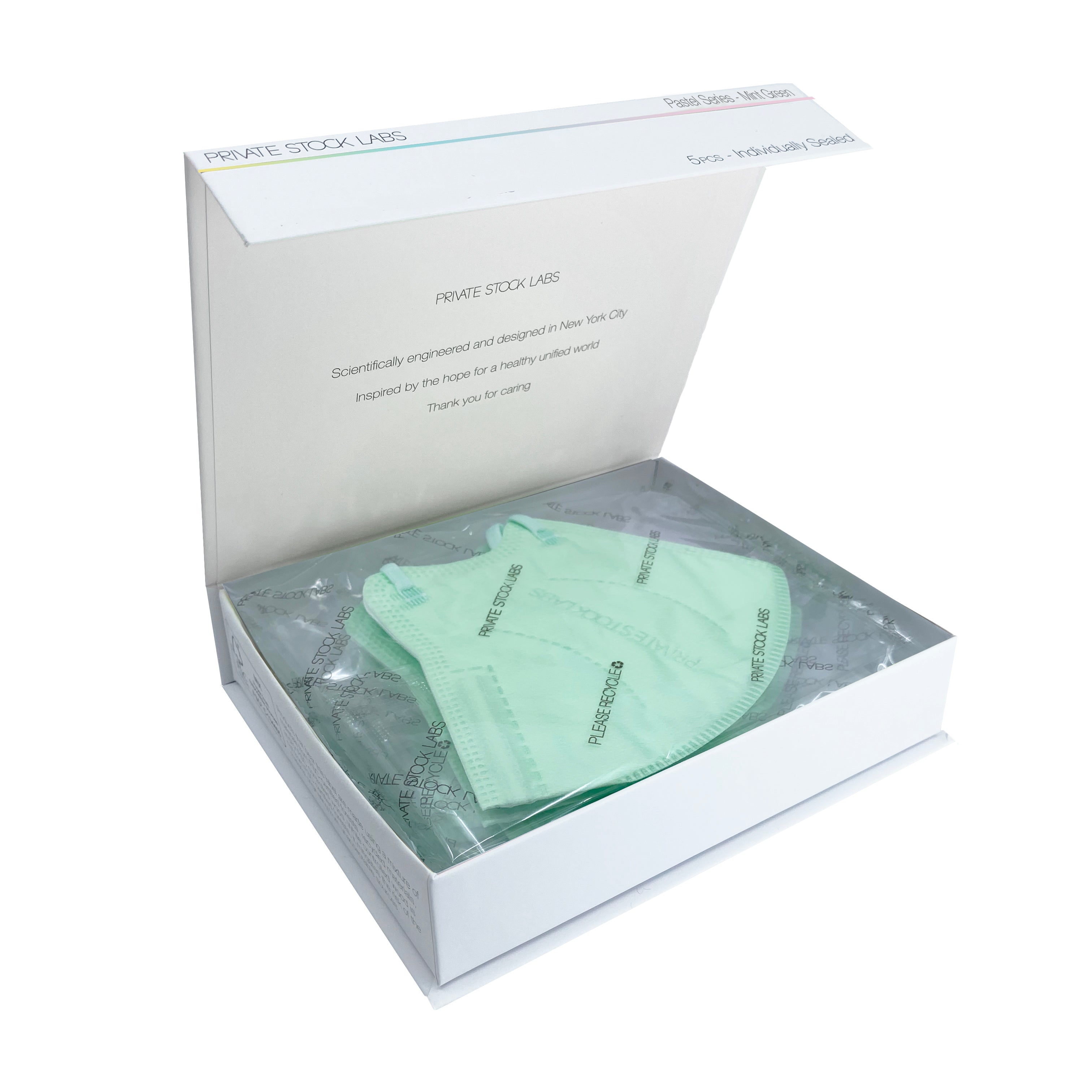 Petite KN95 Protective Mask - Pastel Series - Mint Green (Pack of 5 ...