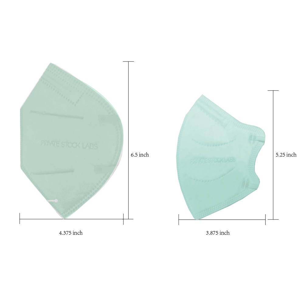 Petite KN95 Protective Mask - Pastel Series - Mint Green (Pack of 5 ...